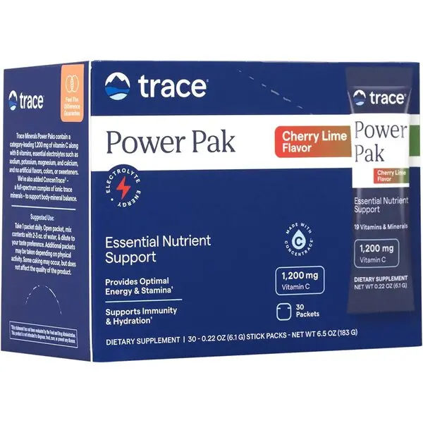 TRACE MINERALS Electrolyte Stamina Power Pak Cherry Limeade 30 Packets