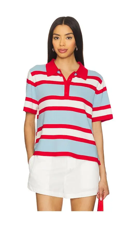 Alice + Olivia Tillie Striped Polo - Multi