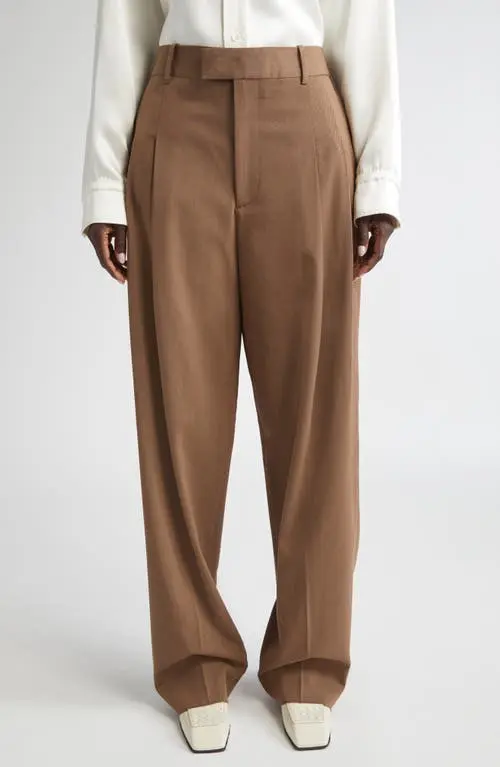 Bottega Veneta Mélange Wool Blend Stretch Tricotine Pants