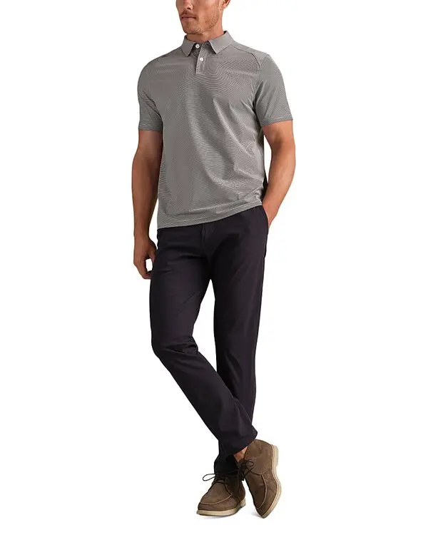 RHONE Commuter Slim Fit Polo Shirt - Cinnamon Red Gingham