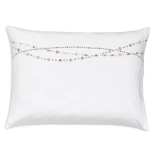CHRISTIAN FISCHBACHER Juwel Embroidered Sateen Standard Pillowcase