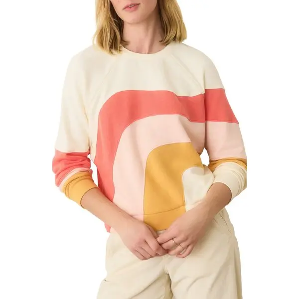 Marine Layer Terry Cotton Sweatshirt - Warm Wave
