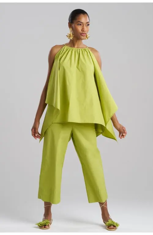 Natori Techno Poplin Handkerchief Top - Pear
