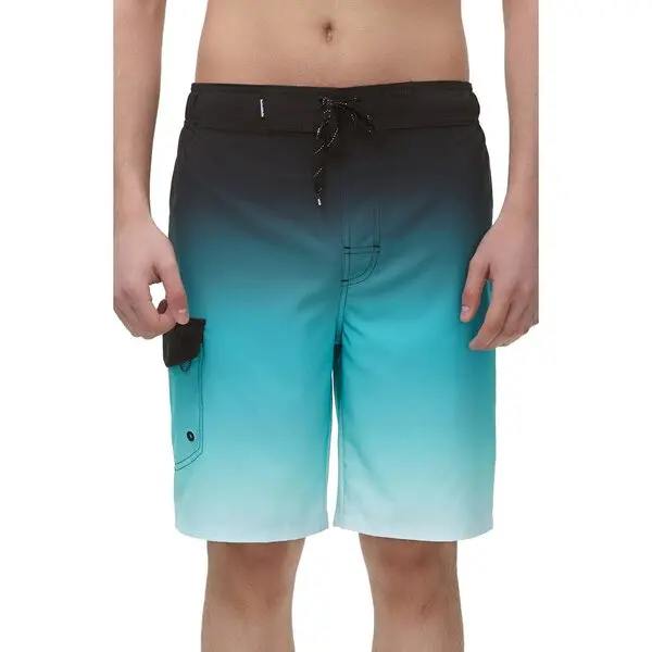 ROKKA&ROLLA 4-way Stretch Board Shorts - Ocean Gradient