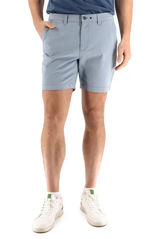 DEVIL-DOG DUNGAREES 7-inch Performance Stretch Chino Shorts - Dusty Blue