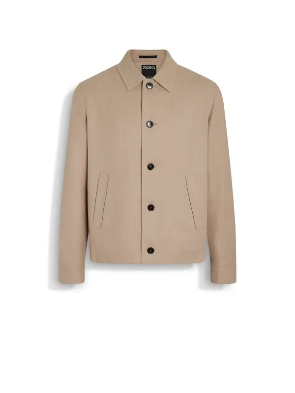 Zegna Oasi Lino Blue Flower Chore Jacket