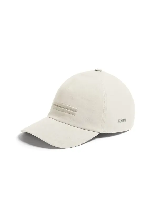 Zegna Oasi Lino Baseball Cap - White