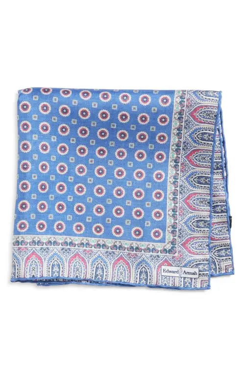 EDWARD ARMAH Neat Silk Pocket Square - Denim