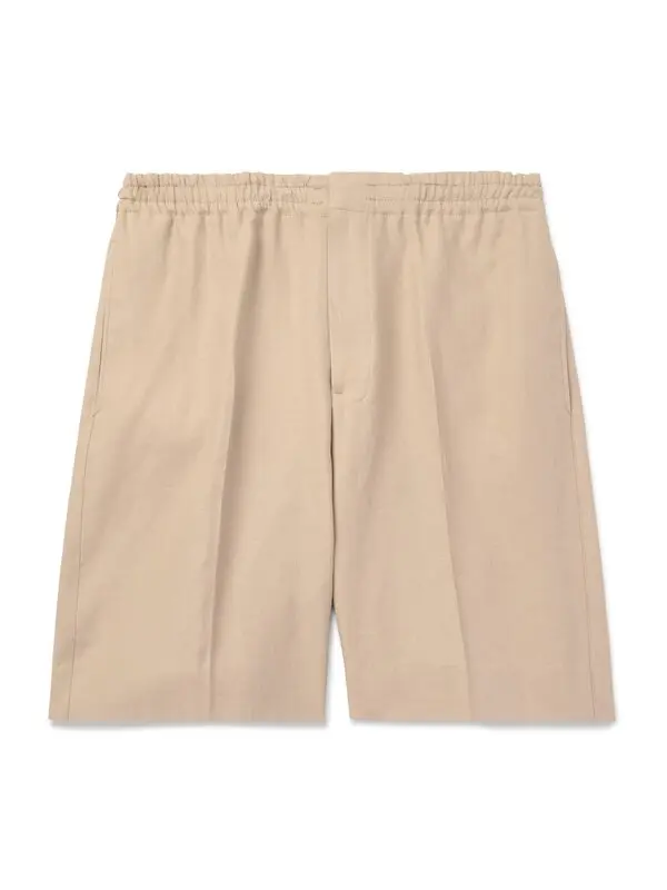 Zegna Straight-leg Linen Shorts - Neutrals