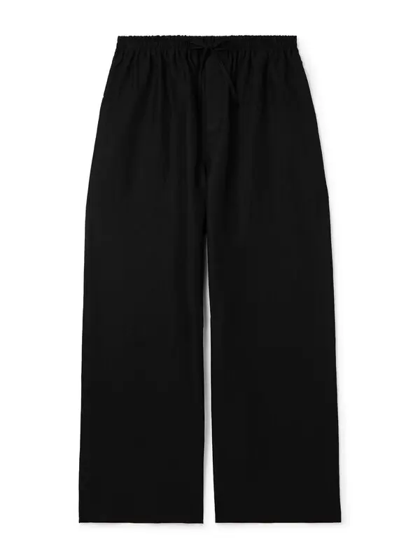 Loewe Paula's Ibiza Wide-leg Cropped Trousers - Black