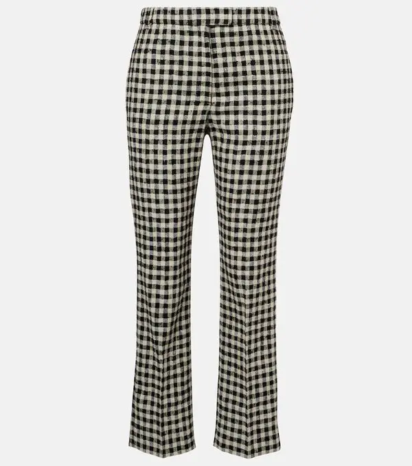Max Mara Daisy Gingham Cropped Pants