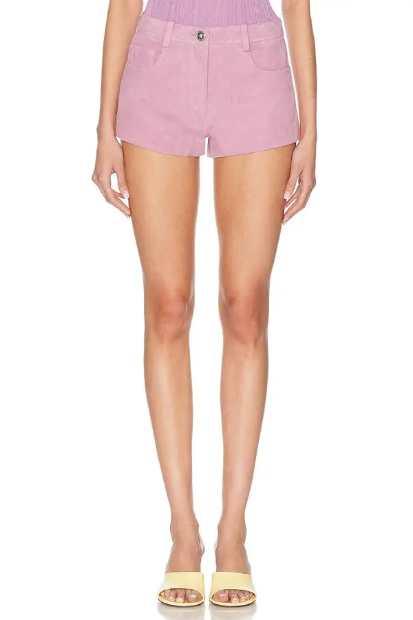Versace Leather Mini Short