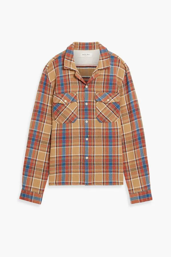ALEX MILL Ethan Checked Cottonflannel Shirt - Camel