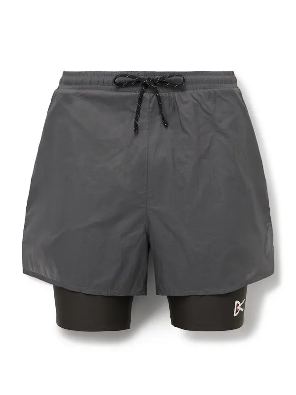 DISTRICT VISION Straight-leg Layered Shorts - Gray