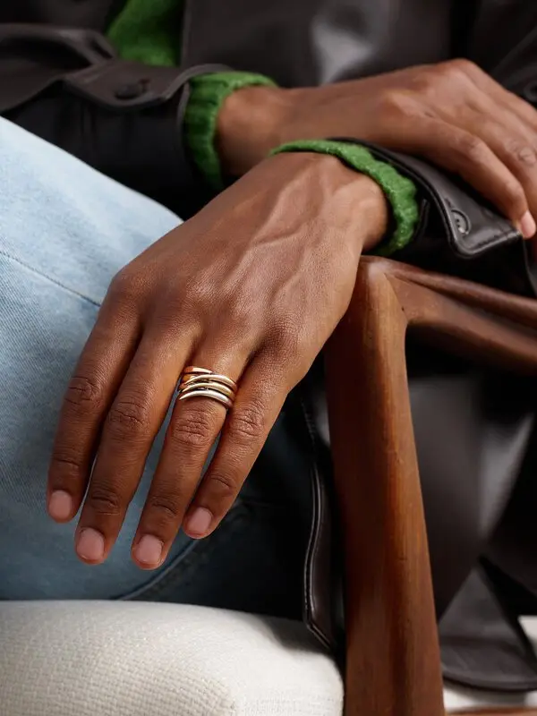 SHAUN LEANE Interlocking 18-karat Ring Set