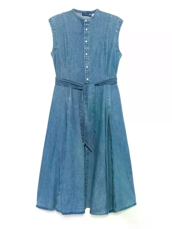Buy Polo Ralph Lauren Belted Denim Midi Dress - Blue At 9% Off |  Editorialist