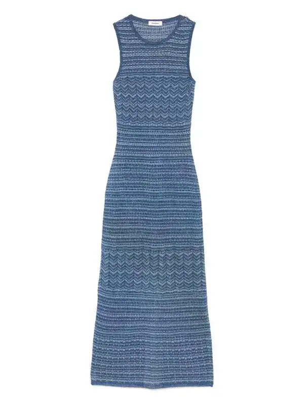 Sandro Knitted Midi Dress In Blue - 31% Off | Editorialist
