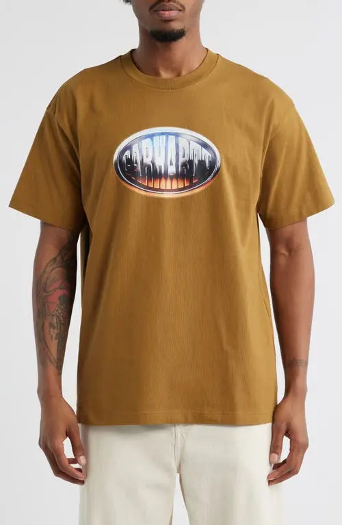 Carhartt Work In Progress Big Time Organic Cotton Logo Graphic T-shirt - Fossil