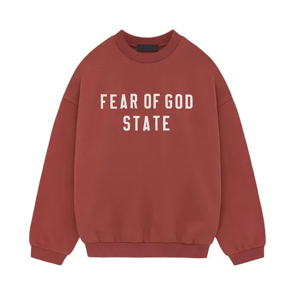 Fear Of God Heavy Fleece Crewneck 'crimson - Red
