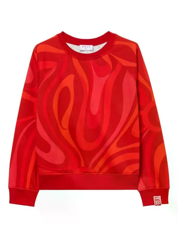 Emilio Pucci Marmo-print Sweatshirt - Red