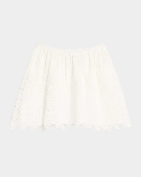 FRAME The Deco Eyelet Mini Skirt