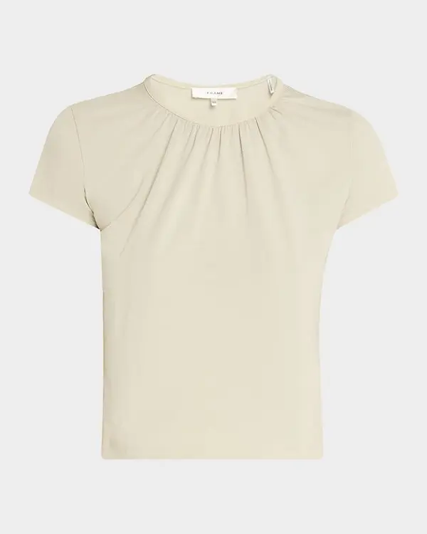 FRAME Gathered Tee - Soft Mint