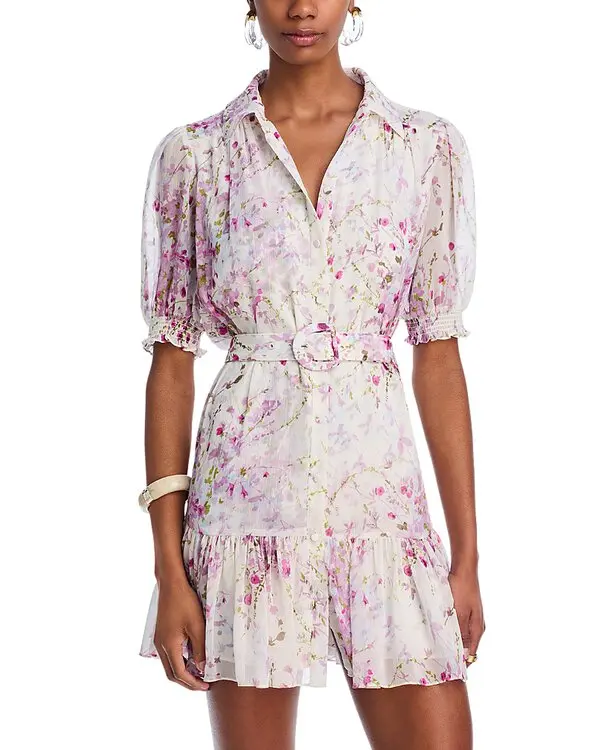 Cinq À Sept Midsummer Bloom Halbini Dress - Ivory Multi