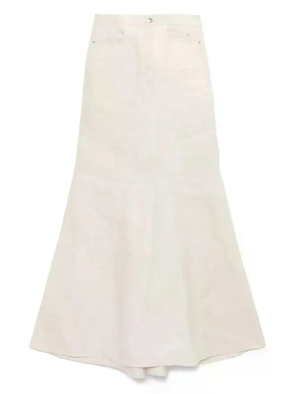 Rick Owens Godet Maxi Skirt - Neutrals