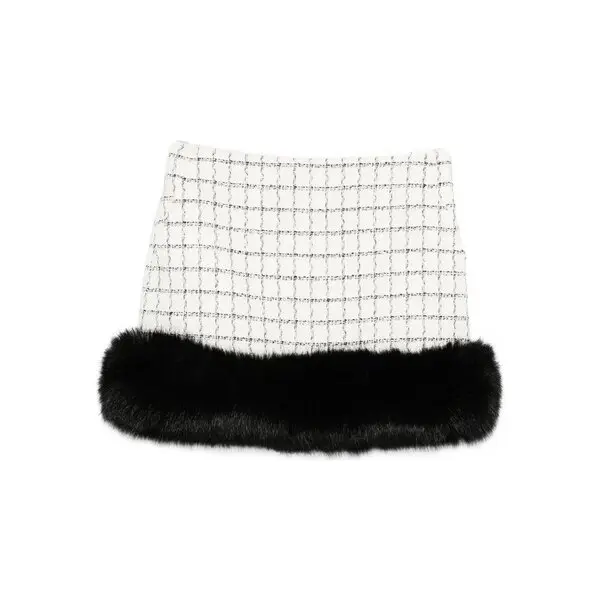 SELF-PORTRAIT Grid Pattern Mini Skirt - Multicolor