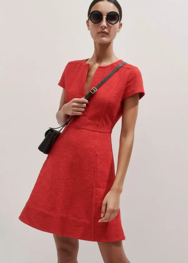ME+EM Textured Jersey Short Dress