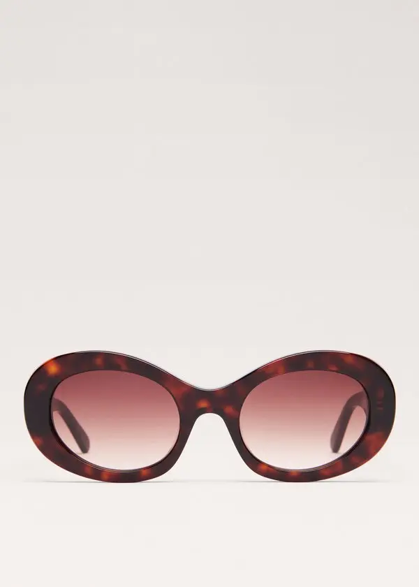 ME+EM Oval Frame Sunglasses - Dark Tortoiseshell