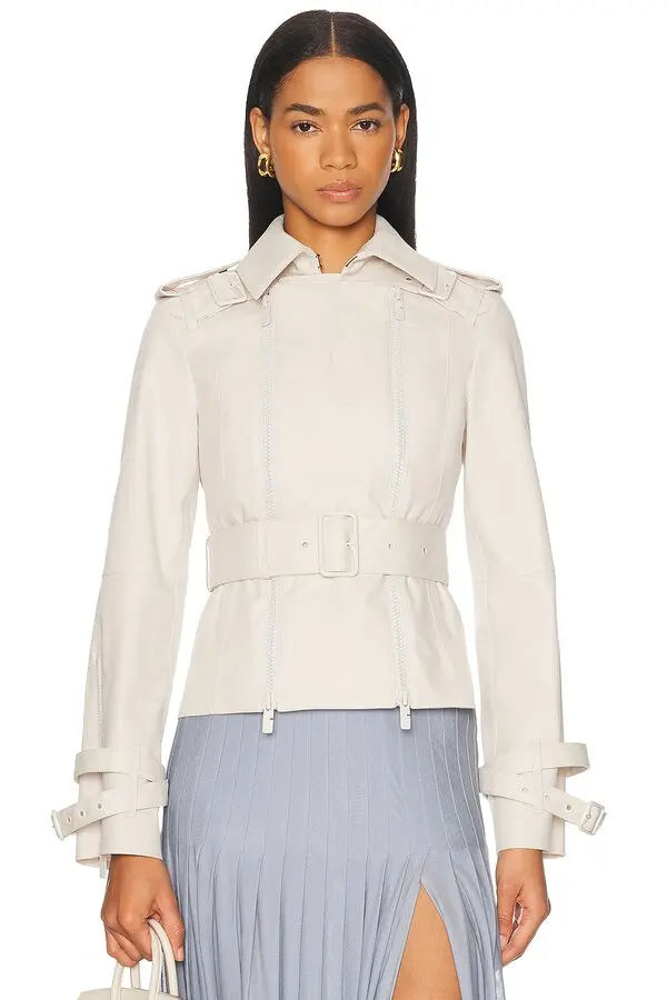 Burberry Belted Gabardine Jacket