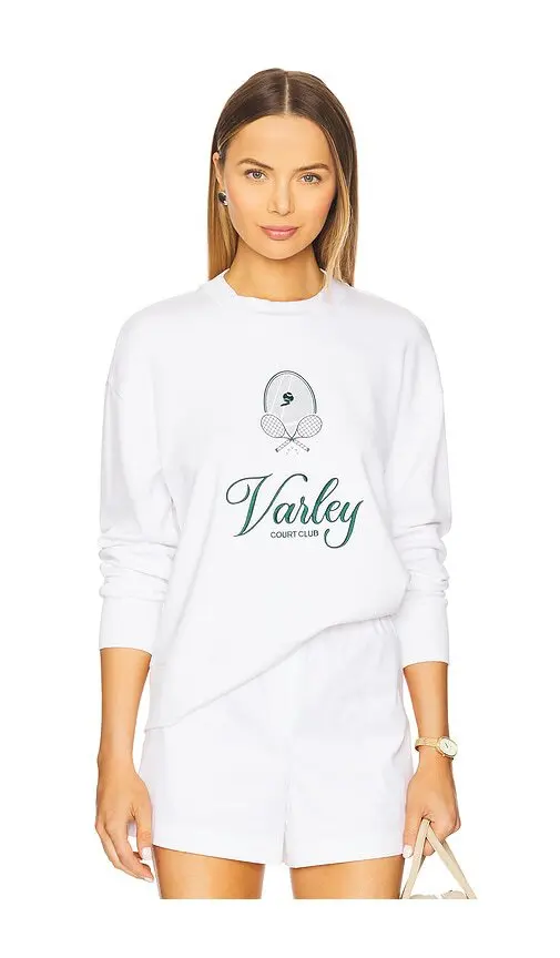 Varley Rasco Namesake Sweatshirt - White & Forest
