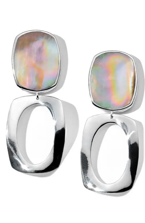 Ippolita Sterling Silver Rock Candy Drop Earrings - Silver/ Brown Shell