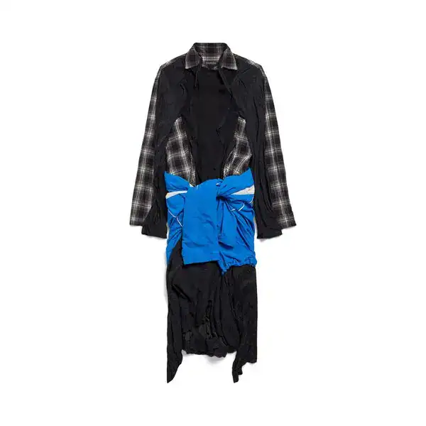 Balenciaga Patched Layered Dress - Black | Editorialist