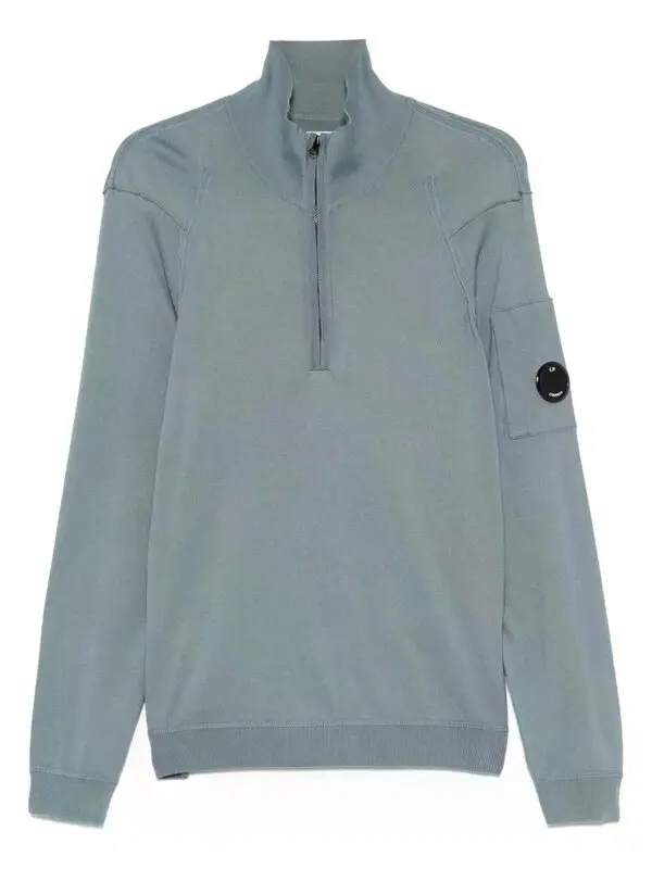 C.P. COMPANY Lens-detail Sweater - Blue
