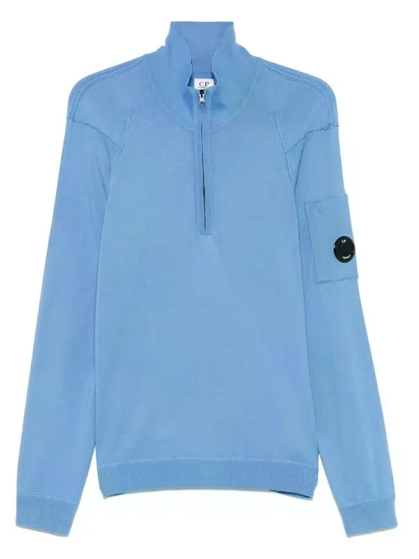 C.P. COMPANY Lens-detail Sweater - Blue