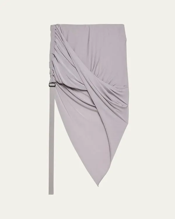 Helmut Lang Stretch Jersey Wind Skirt - Grey Lavender - Xlz