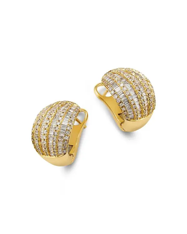 Bloomingdale'S Diamond Dome Earrings In 14k Yellow 1.0 Tcw