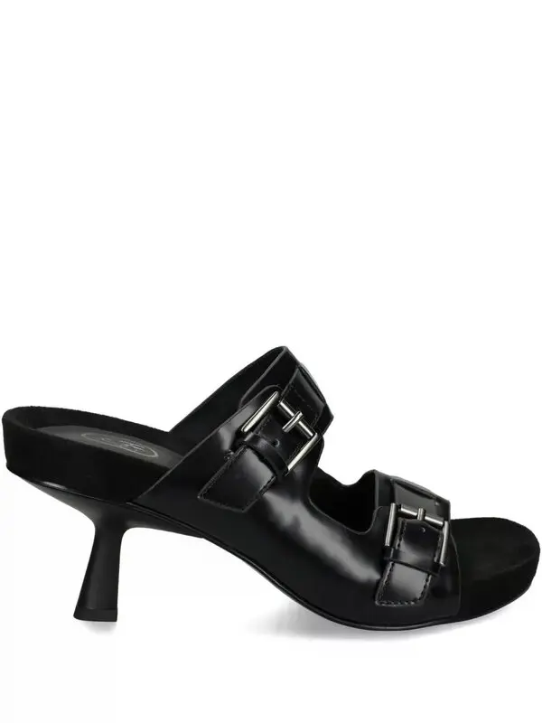 Ash 70mm Sculpted Heel Sandals - Black