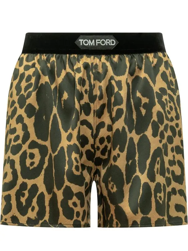 TOM FORD Shorts With Leopard Print - Multicolor
