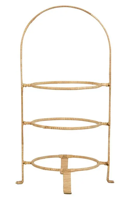 JULISKA Provence Rattan Three-tier Server - Natural/ Whitewash