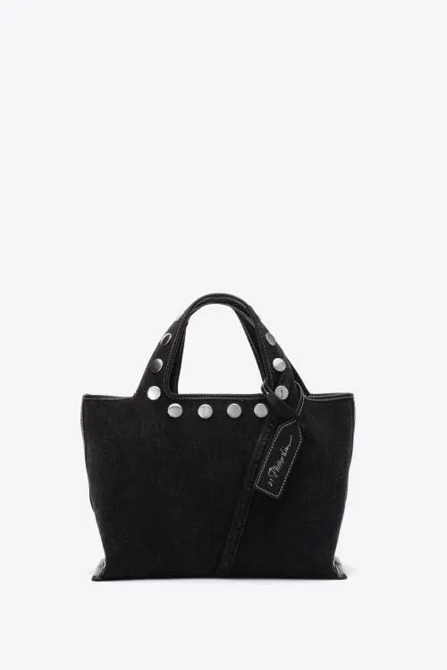 3.1 Phillip Lim Denim Mini Market Tote Bag - Washed Black Denim