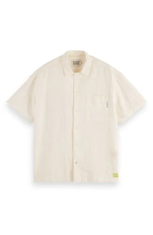 Scotch & Soda Macys Cross-stitch Camp Shirt - Cross Stitch Jacquard