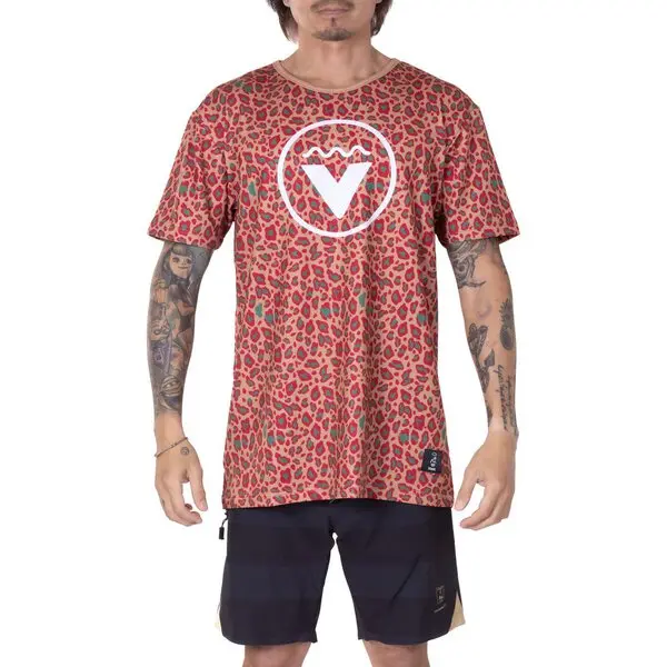 VAST Animal Print Aqua Terra Performance T-shirt