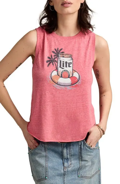 Lucky Brand Miller Lite Graphic Tank