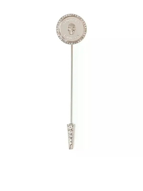 Alexander McQueen Sovereign Skull Pin Brooch - Silver