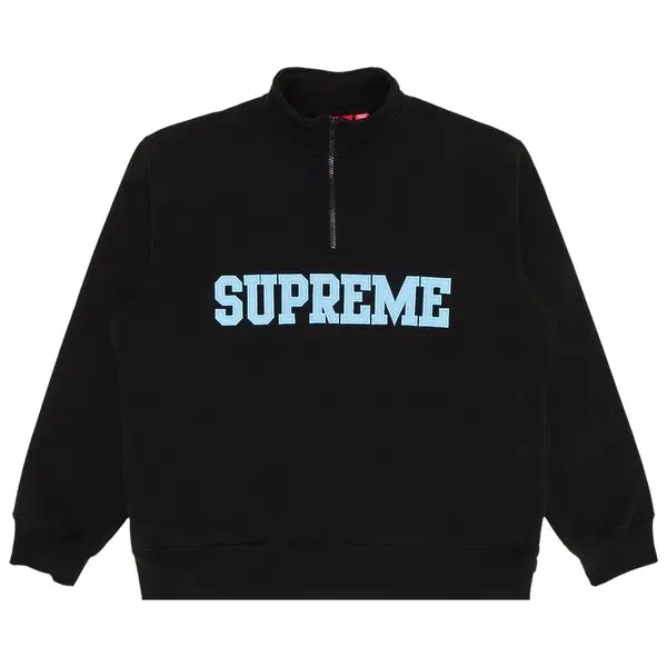 Supreme Collegiate Half Zip Pullover - Black