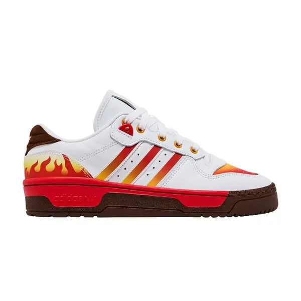 Adidas Demon Slayer X Rivalry Low Rengoku Sneakers - White