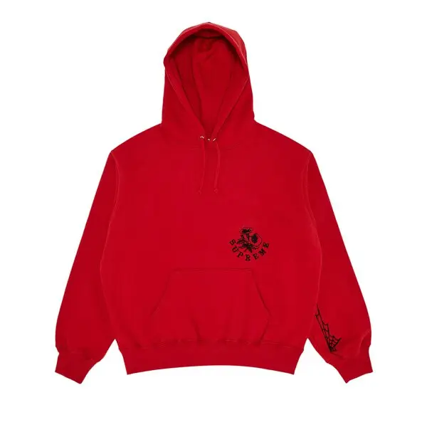 Supreme Wild Embroidered Hooded Sweatshirt - Red